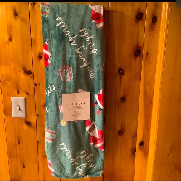 Rae Dunn | Holiday | Rae Dunn Making Spirits Bright Santa Throw | Poshmark